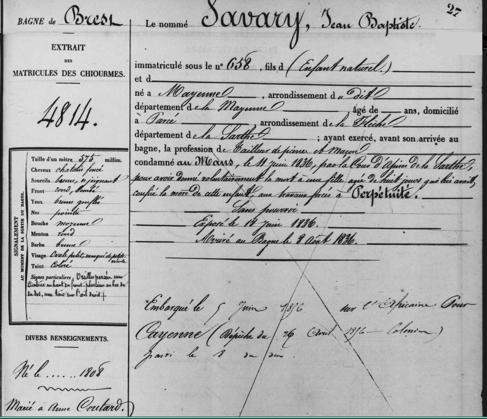 Challenge UPro-G - Un bagnard - Mes passions et métiers